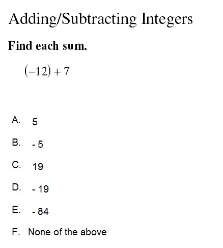 5+8th Grade Algebra Quizzes with Question & Answers