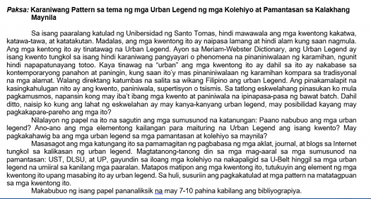 Pagbasa At Pagsusuri Sa Iba’t Ibat Teksto Tungo Sa Pananaliksik - Quiz ...